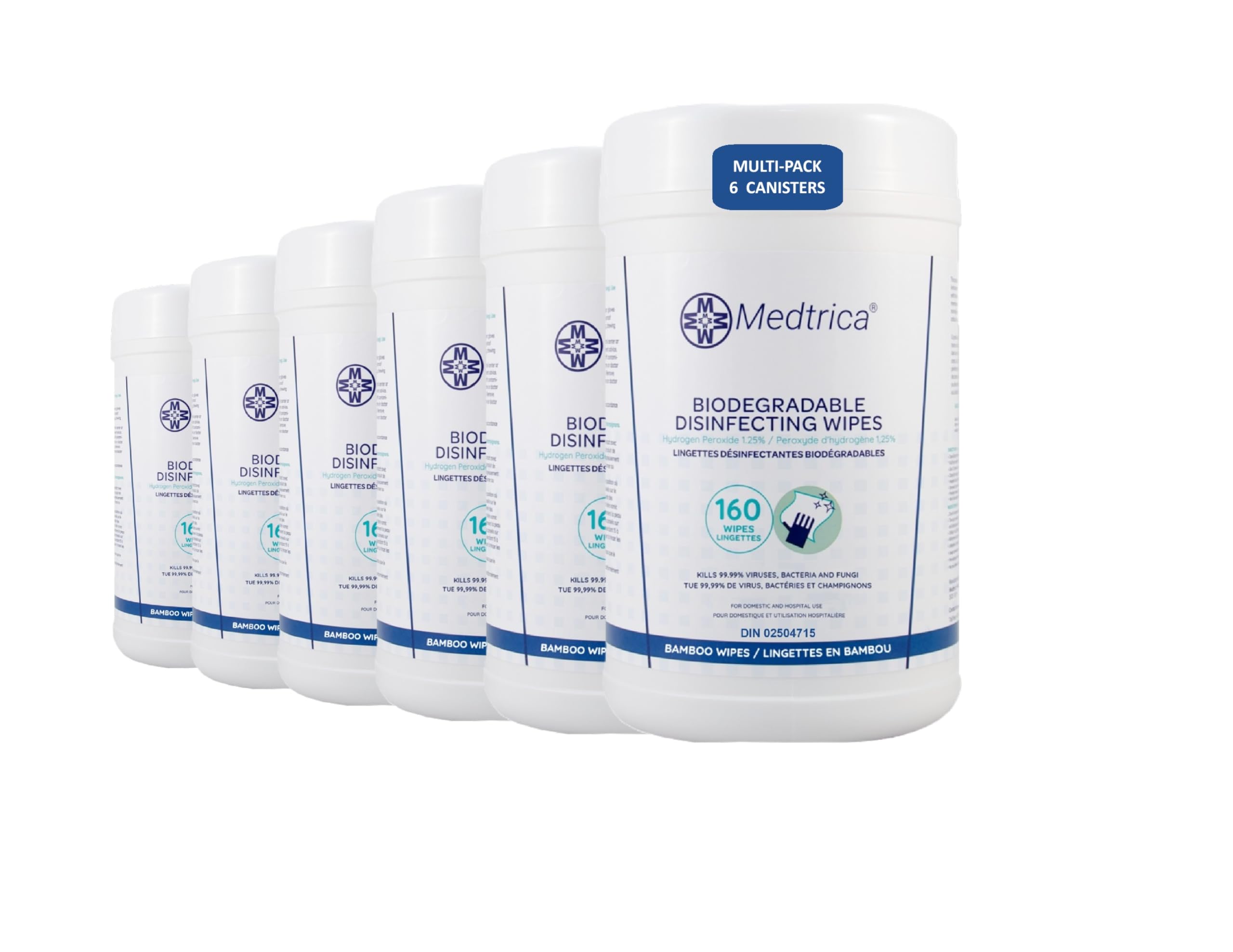 Medtrica Disinfecting Wipes, All-Natural, Hospital Grade, All-Purpose ...