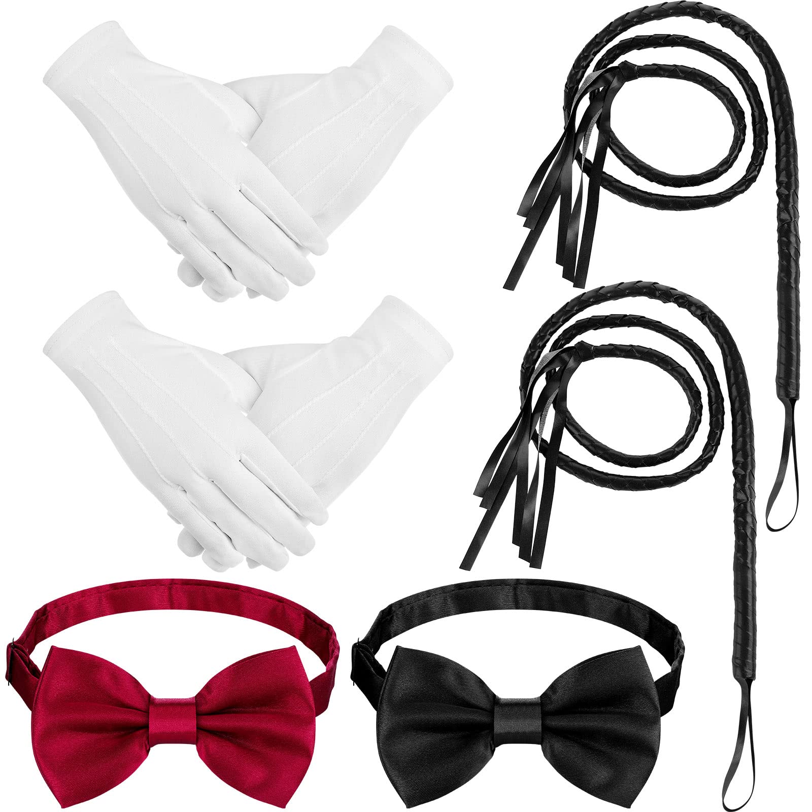 Amazon.com: 6 Pcs Circus Costumes Accessories Sets Faux Leather Whip ...
