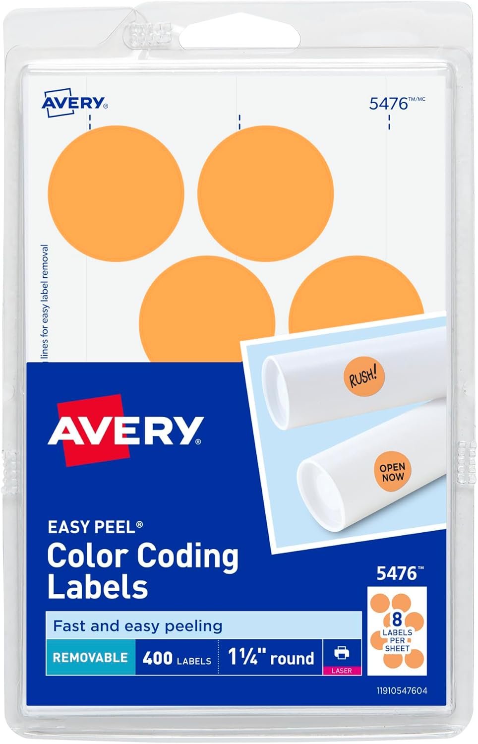 Amazon.com : Avery Self-Adhesive Removable Labels, 1.25 Inches Diameter ...