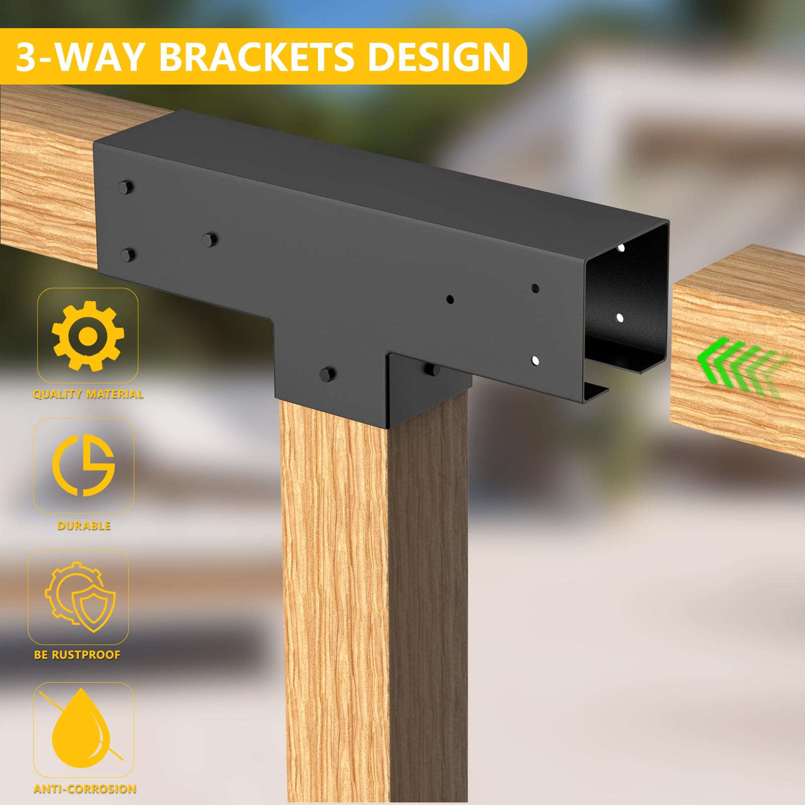 Snapklik.com : Wilkblck Woodwork Pergola Kit - Elevated Wood Stand T ...