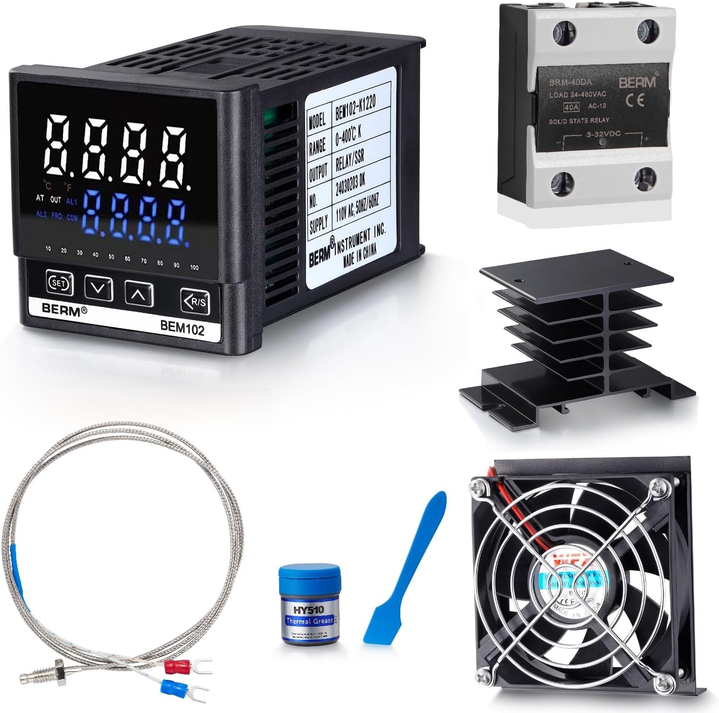 Amazon.com: VIGELA BERM-Series100~240VAC PID Temperature Controller Kit ...