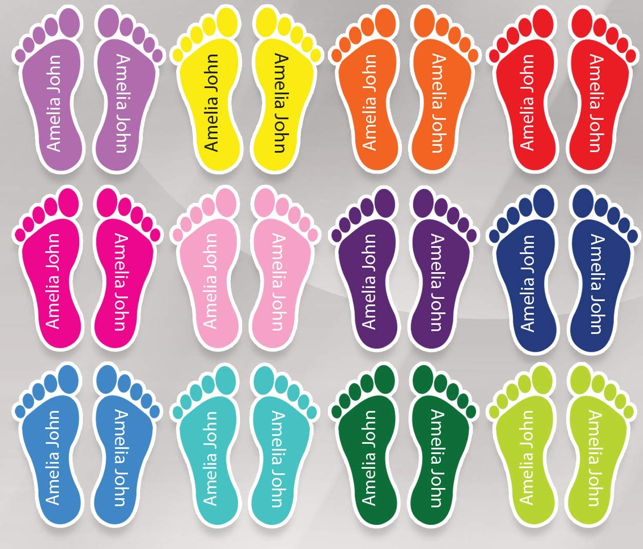 15 Pairs Personalised Shoe Name Labels Shoe Labels for Kids (40 x 42 mm ...