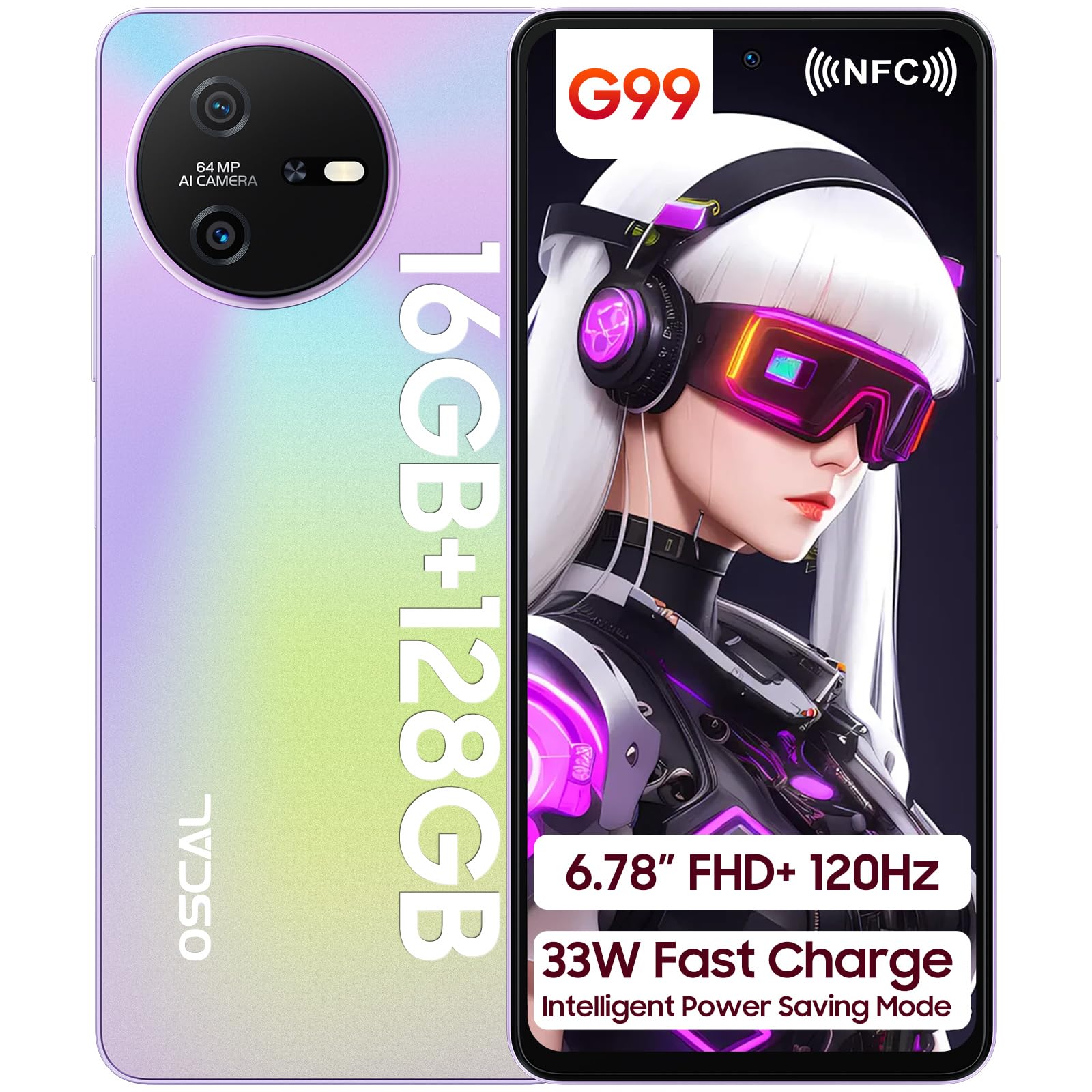 OSCAL TIGER 12 Smart Phone, Helio G99, 120Hz 6.78" FHD+ Mobile Phones ...