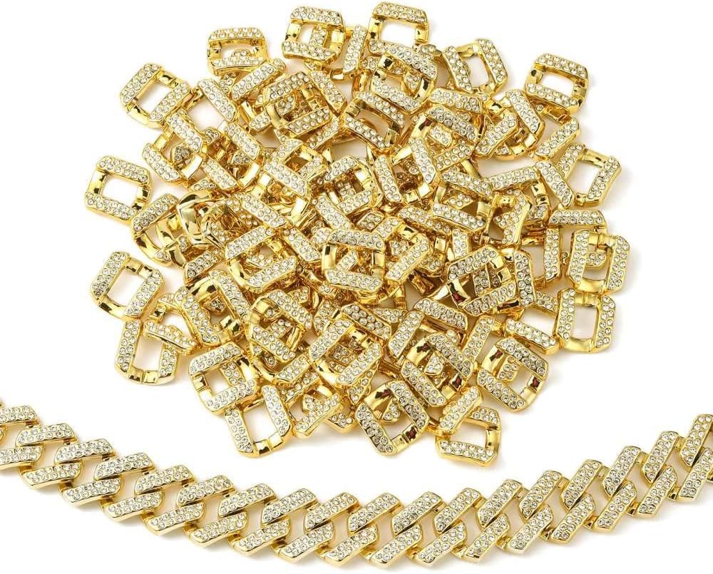 Amazon.com: Ipotkitt 100Pcs Square Acrylic Rhinestone Link Rings Quick ...