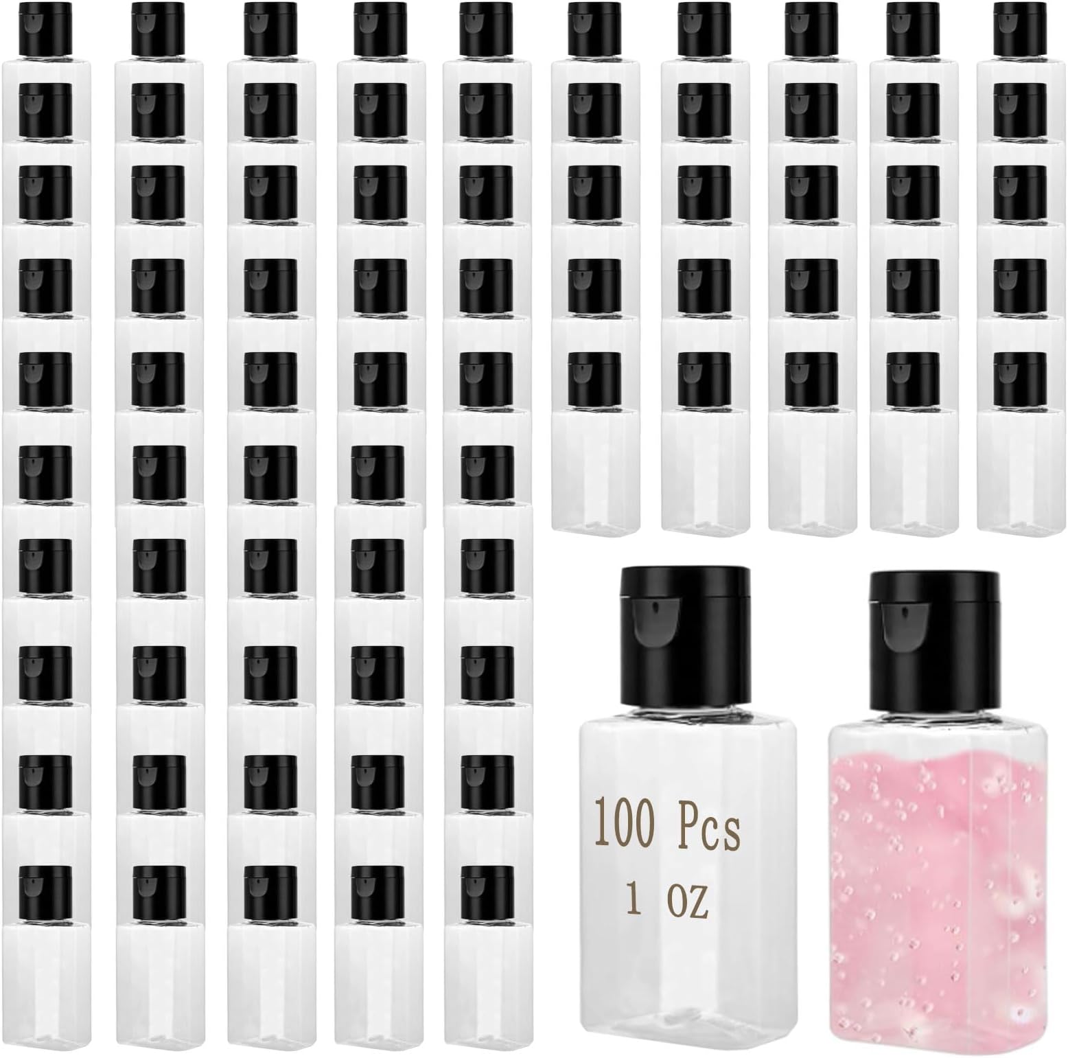Amazon.com: GBACHOOSE 100 Pack 1 oz Empty Hand Sanitizer Bottles, Empty ...