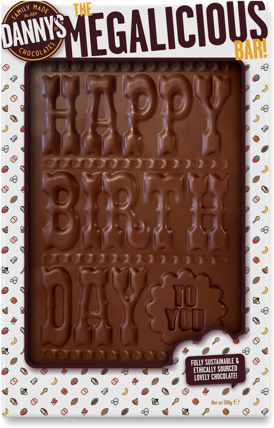 Danny's Chocolate Megalicious HAPPY BIRTHDAY XXL Slab | Handmade Huge ...