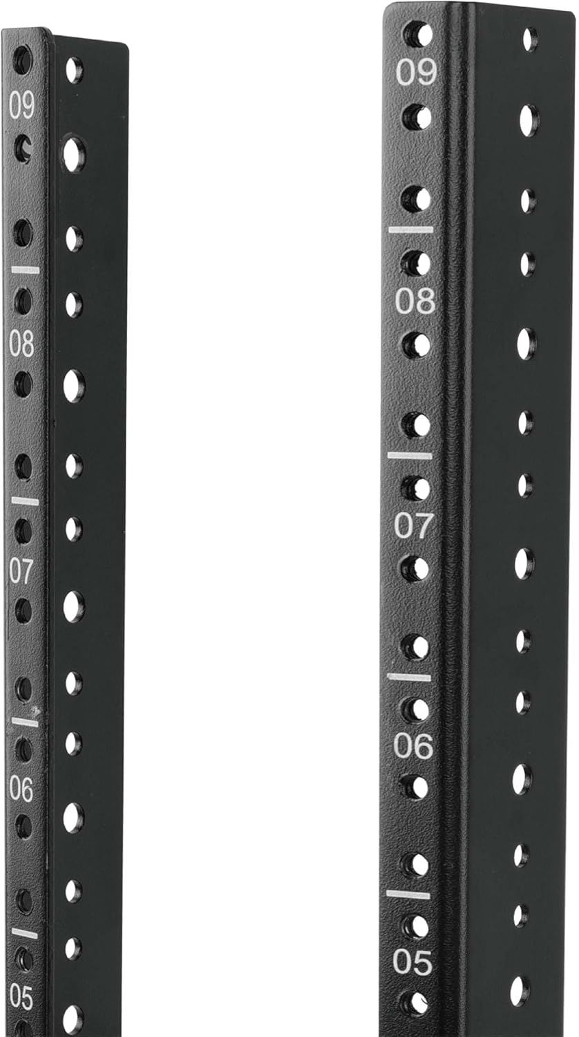 Amazon.com: Tecmojo 9U Vertical Rack Rail Pair Kit DIY Rack Rails Kit ...