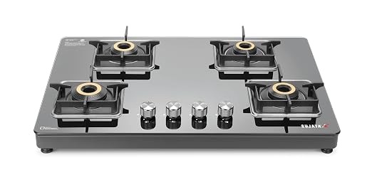 Sujata 4 Burner Gas Stove Glass Top