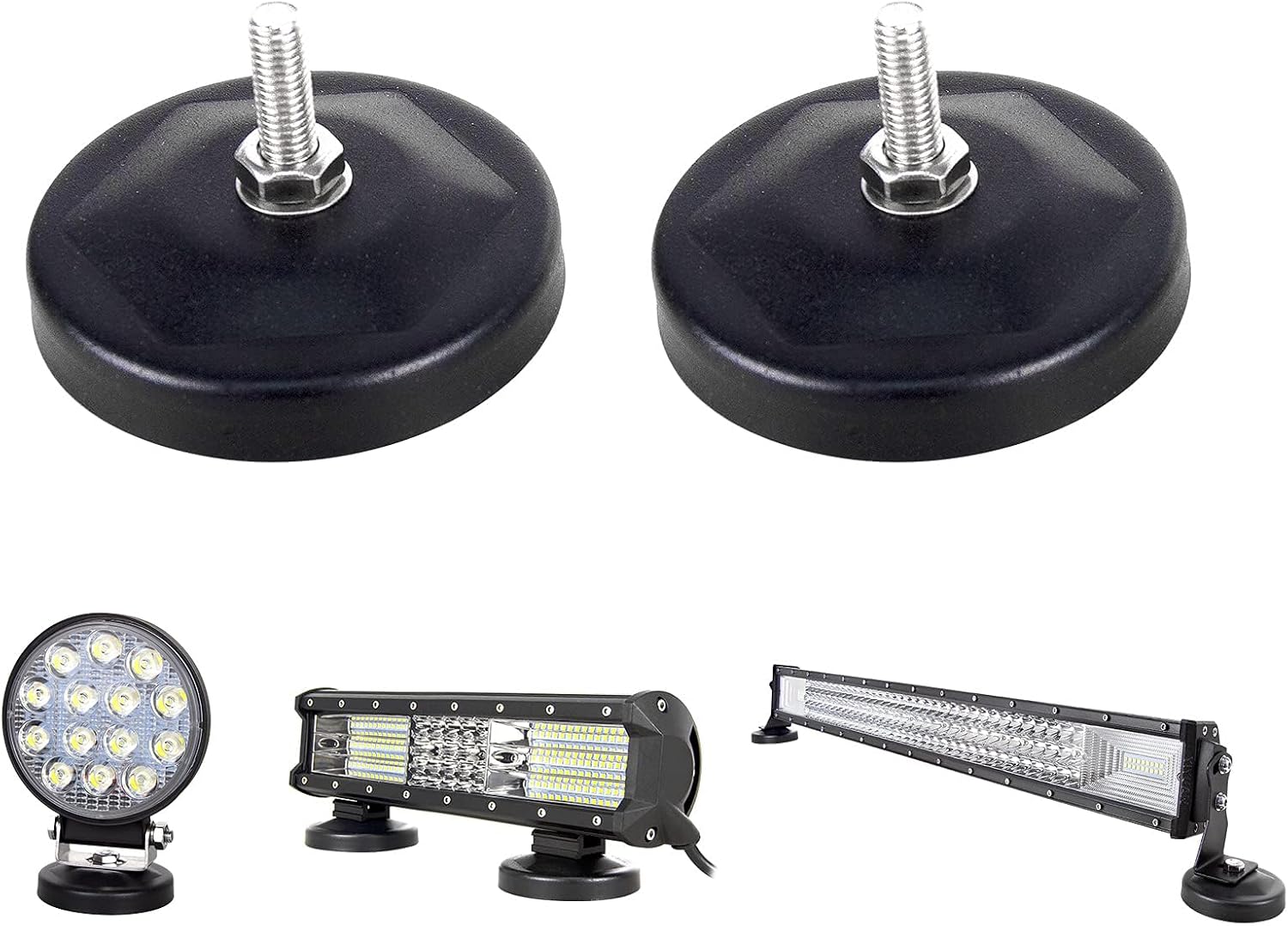 Willpower 2PCS Magnetic Base LED Light Bar Mounting Brackets, Powerful ...