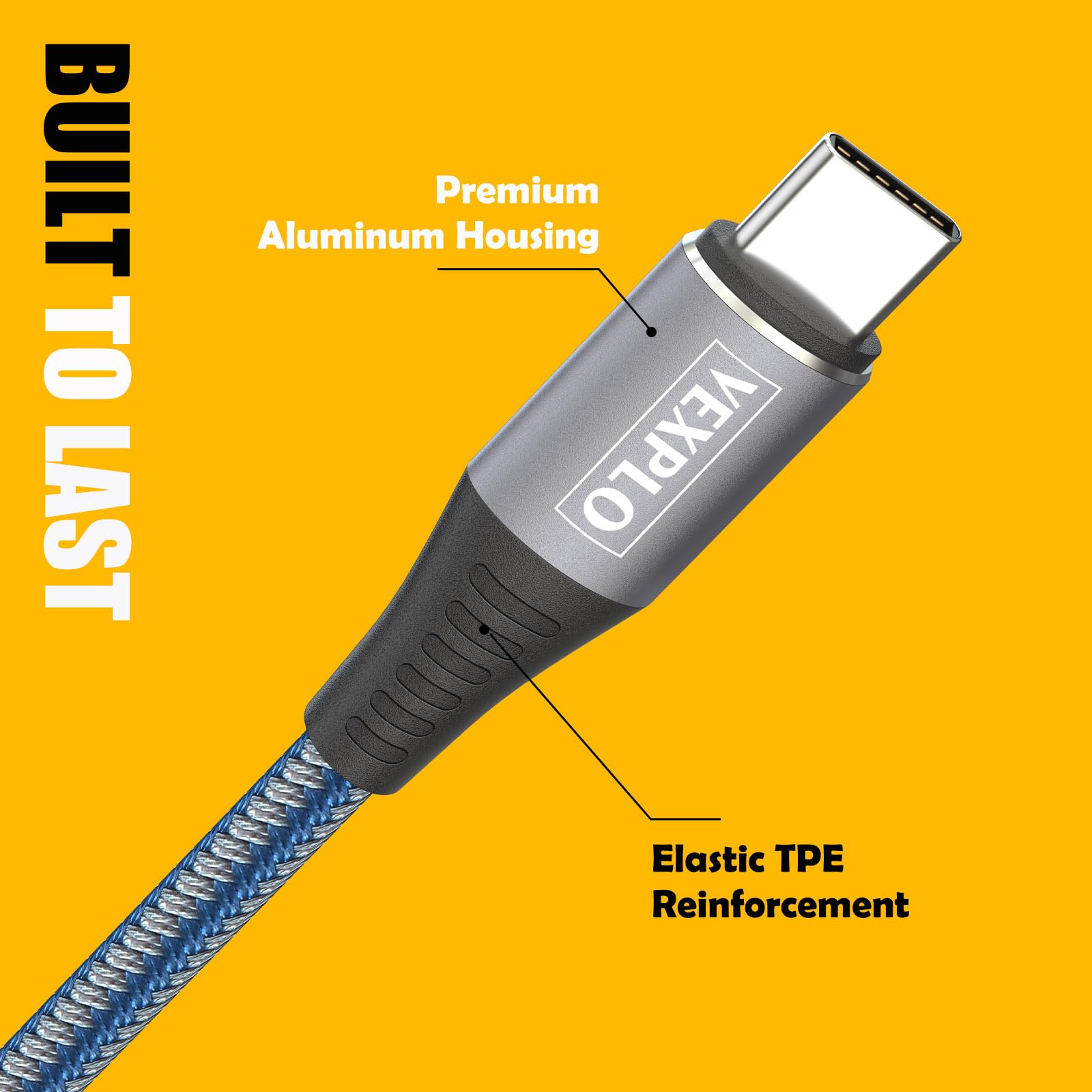 Snapklik.com : USB C To USB C Cable 10ft 6ft 3ft 5 Packs Fast Charger ...