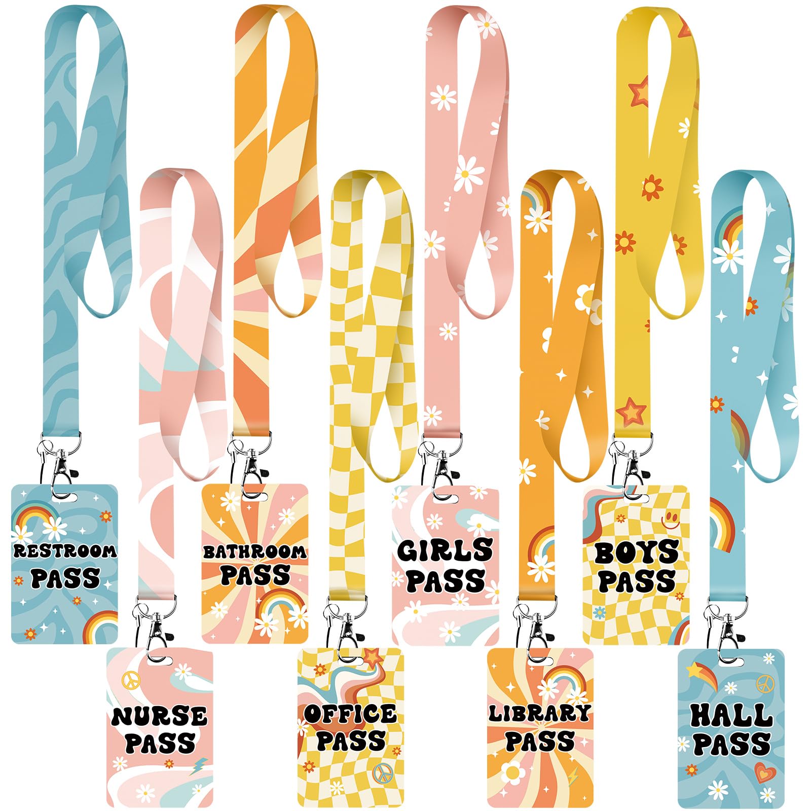Snapklik.com : 8 Sets Hall Lanyards Passes Classrooms Passes Set ...