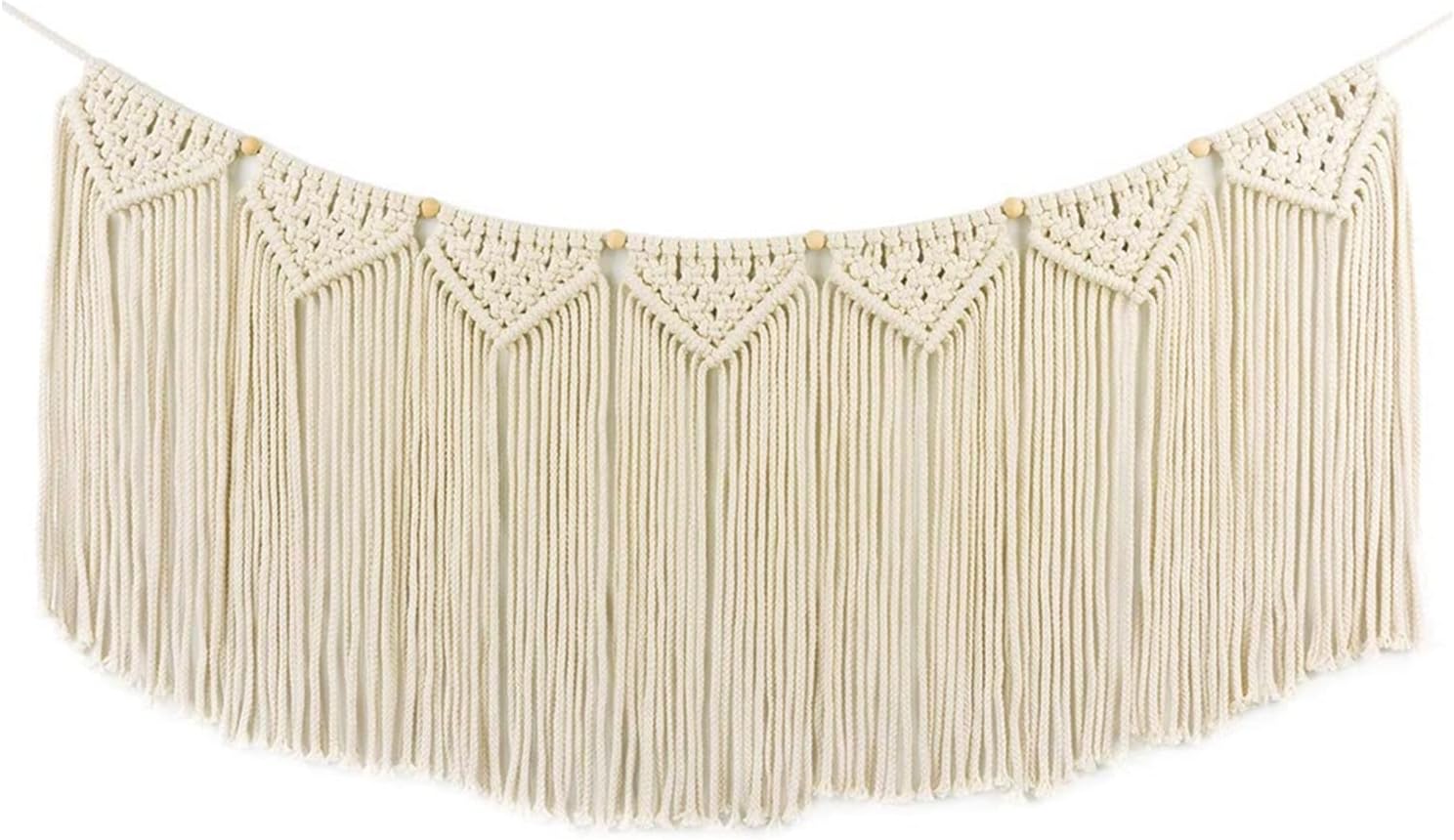 Amazon.com: Romanova Boho Valance Macrame Curtains for Windows Macrame ...