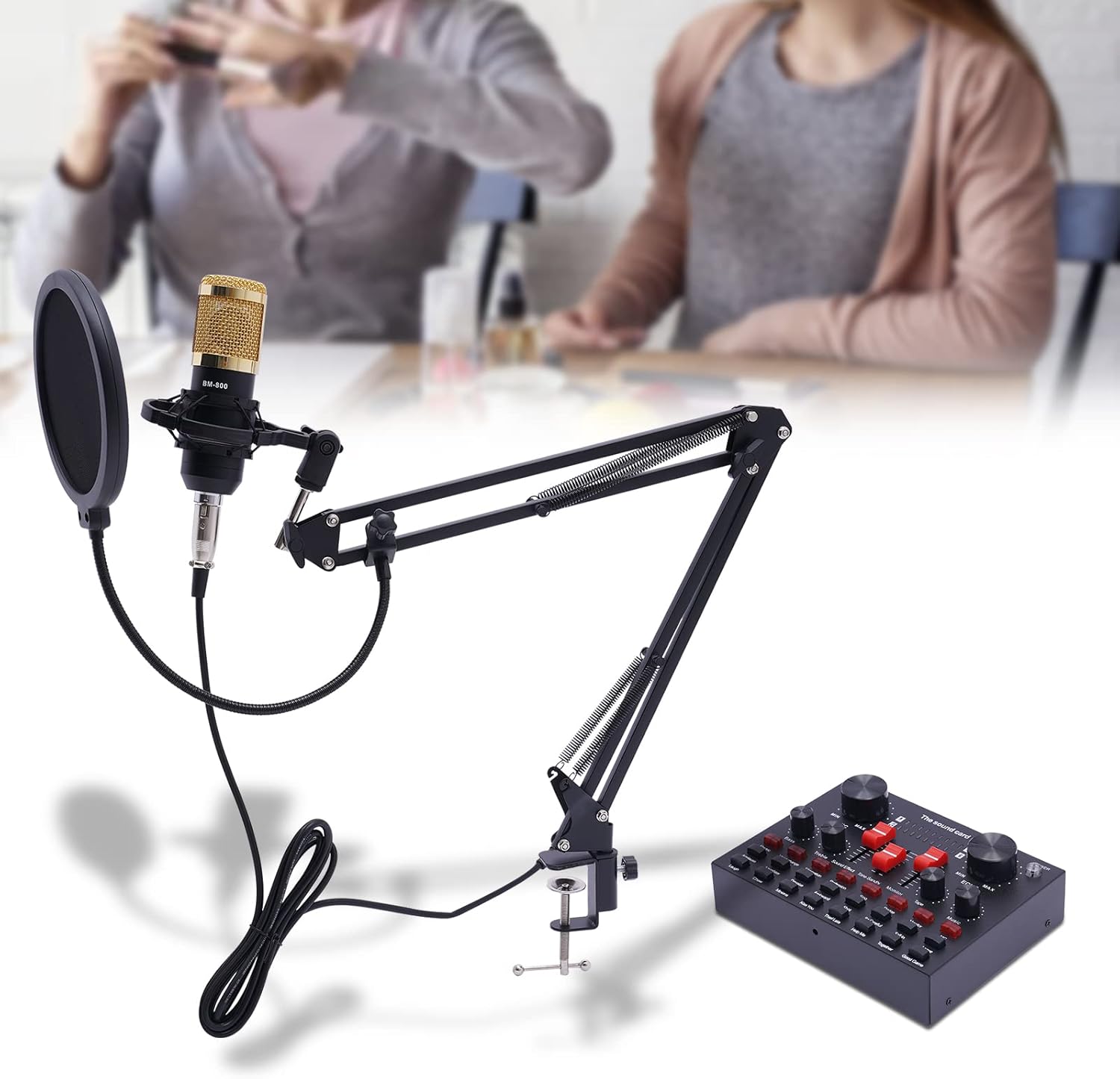 Audio Mixer Microfono a condensatore, Kit microfono da gioco, con ...