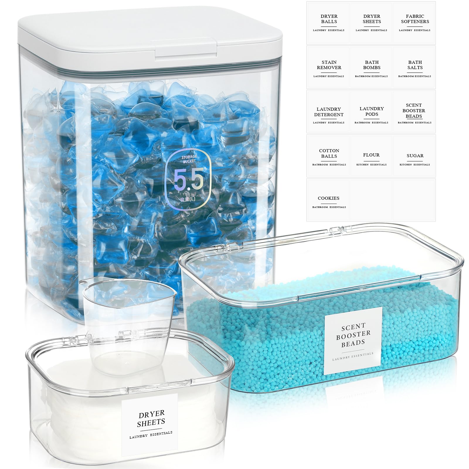 Amazon.com: 3 Pack Laundry Pods Container for Laundry Room Organization ...