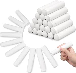 OJMHD 80 Pcs Jumbo Sidewalk Chalk for Children, 10 cm Giant White ...