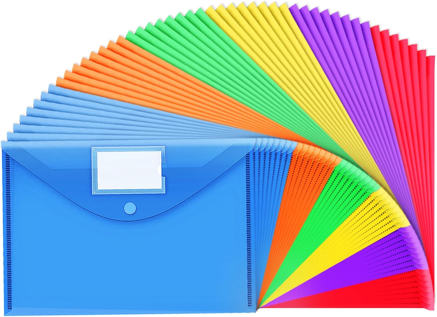 Amazon.com : Jyusmile 48 Pack Plastic Envelopes, Poly Envelopes Folders ...
