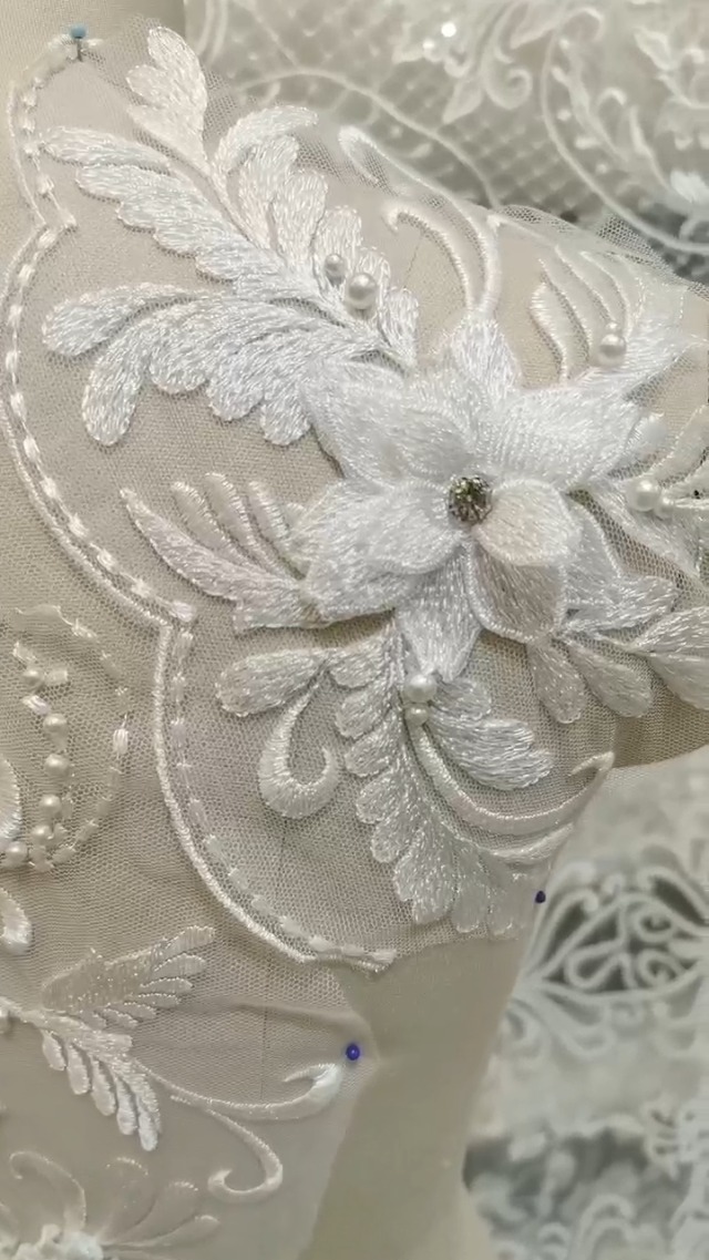 Watch white applique, bridal lace applique, applique for dress on ...
