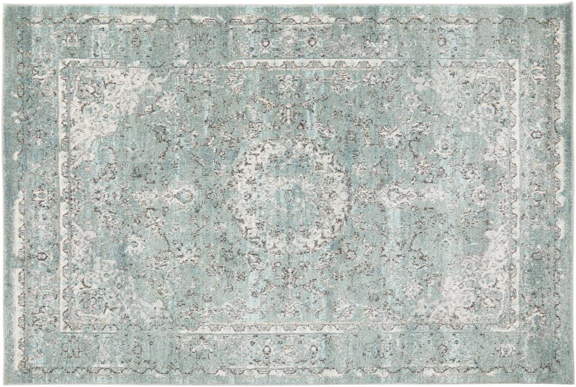 LIFA LIVING Tapis Salon Vert 133 x 200 cm, Tapis Vintage et Chaleureux ...