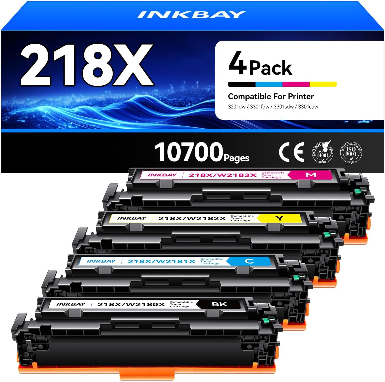 Amazon.com: 218X 218A Toner Cartridge 4 Pack Compatible for HP 218X ...
