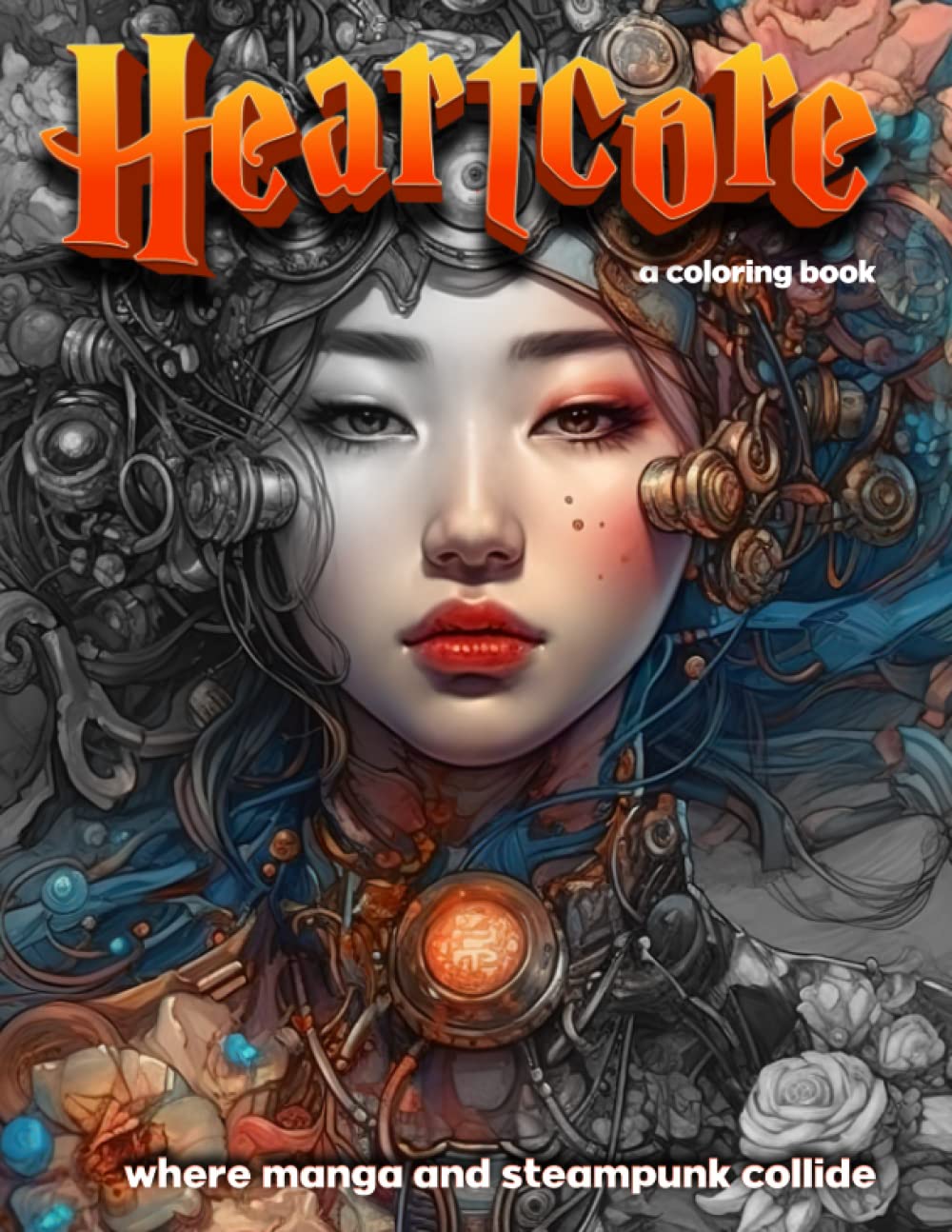 Amazon.com: Heartcore - Where Manga & Steampunk Collide: Coloring Book ...