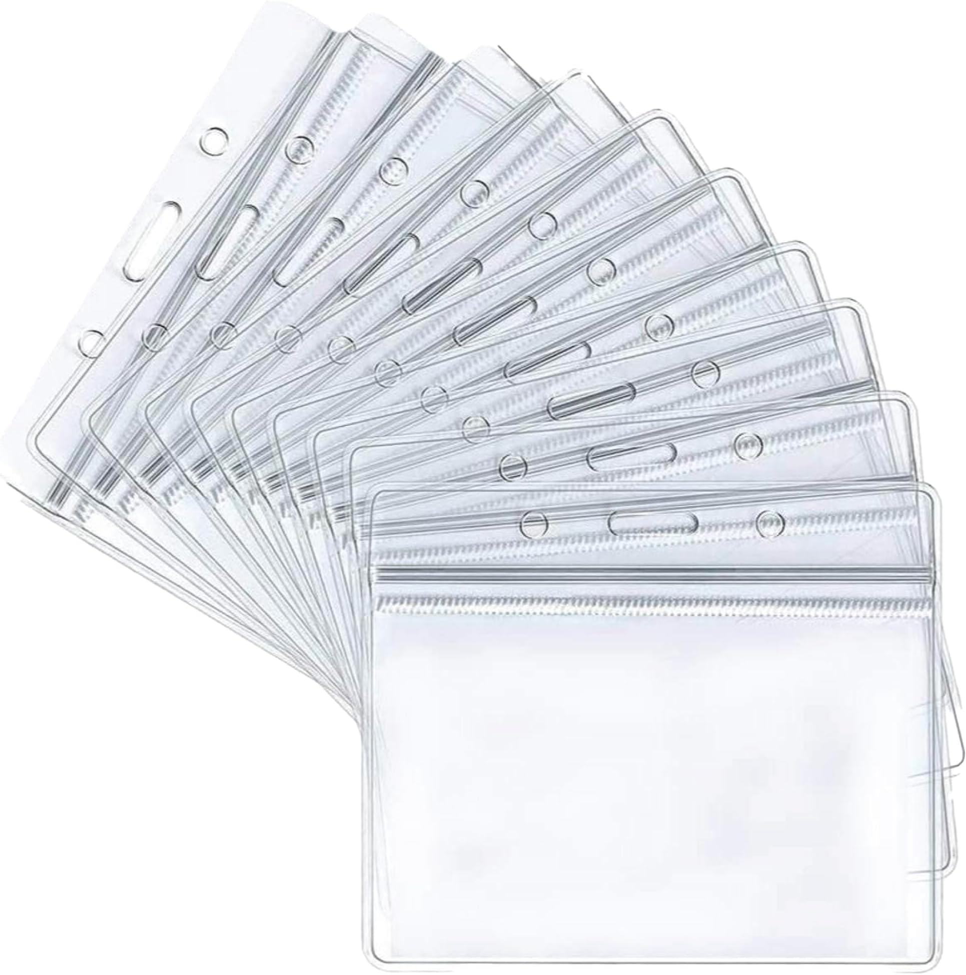 SAMTEK 10 Pcs Plastic Card Badge Holder, Transparent Clear Waterproof ...