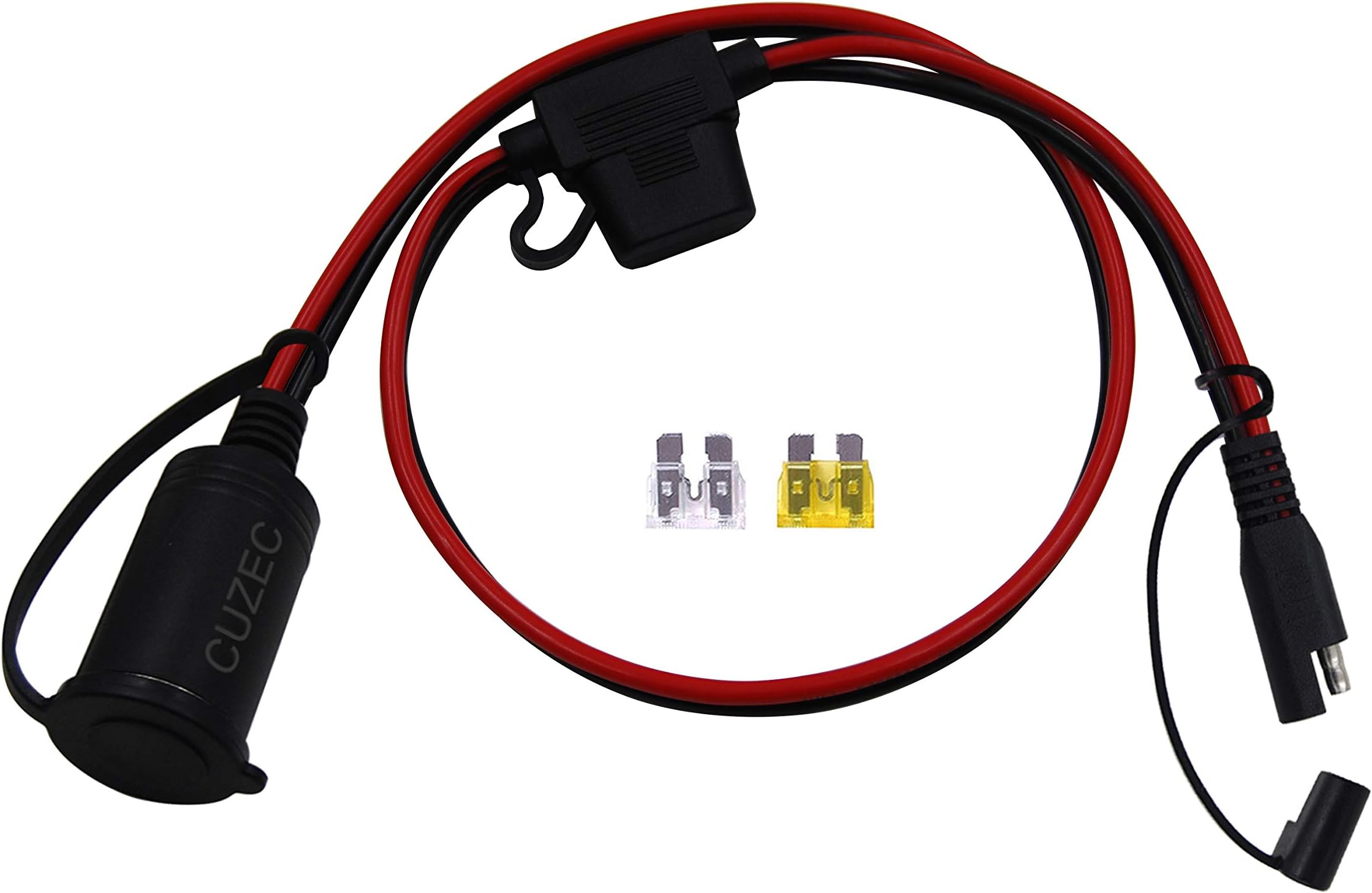 Amazon.com: CUZEC 1FT/0.3m 16AWG SAE to Plug Socket Adapter Plug Socket ...