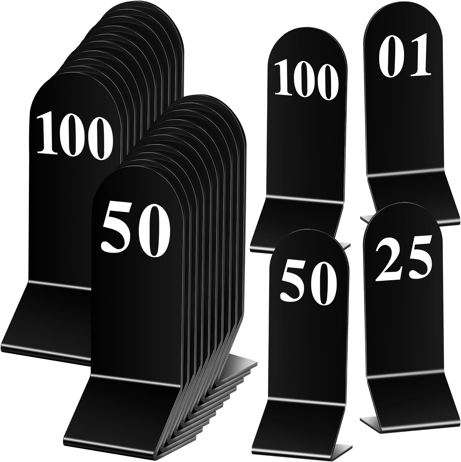 Amazon.com: Geetery 100 Pcs Acrylic Table Numbers 1-100 Double Sided ...