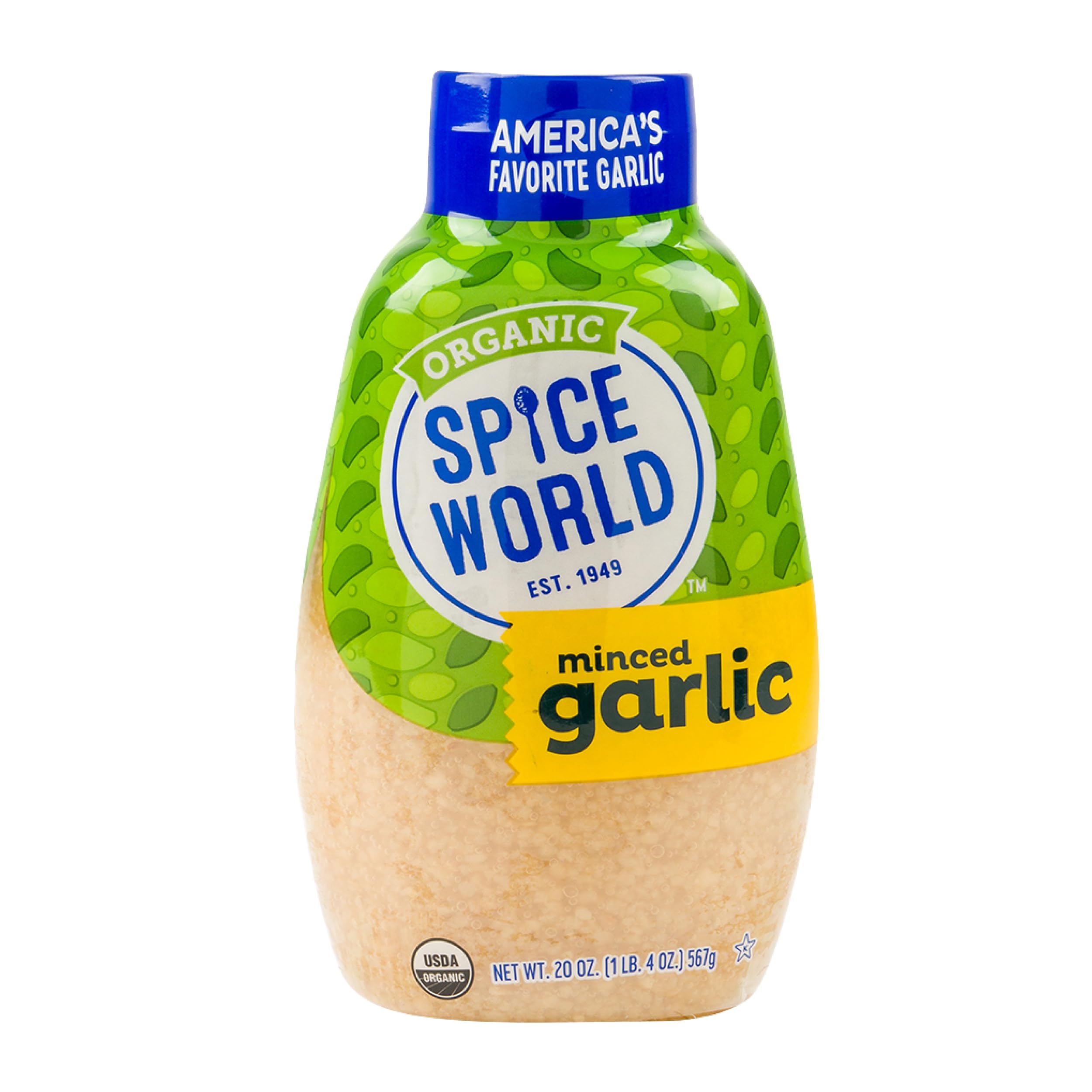Amazon.com : Spice World Squeezable Organic Minced Garlic – Value 20oz ...