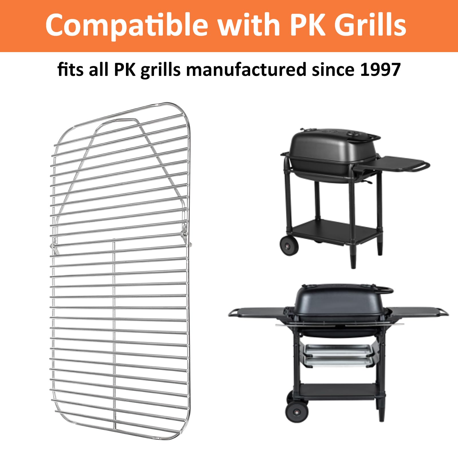 Snapklik.com : AJinTeby Stainless Steel Hinged Cooking Grid For PK Grills