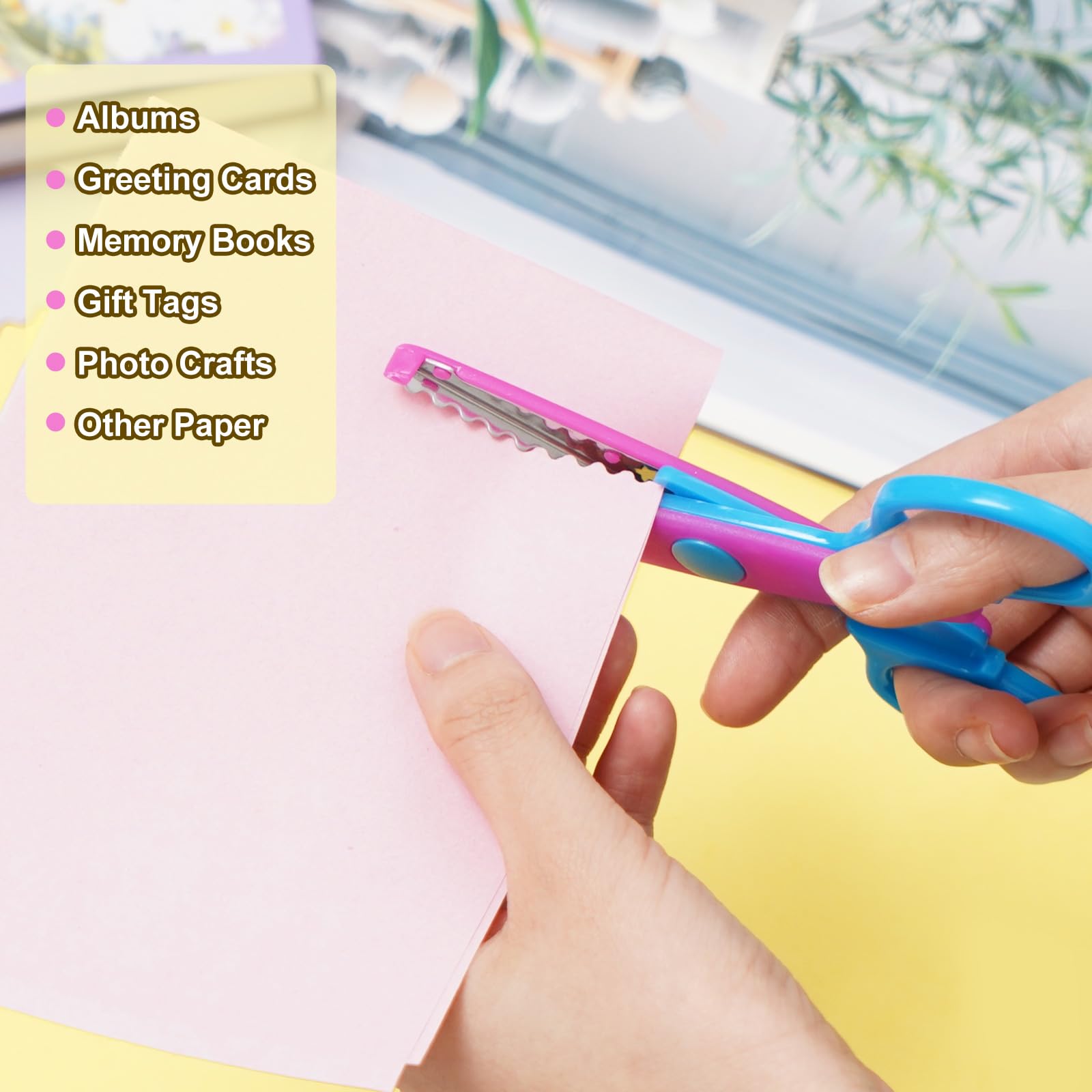 Snapklik.com : UCEC Craft Scissors Decorative Edge, ABS Resin Scrapbook ...