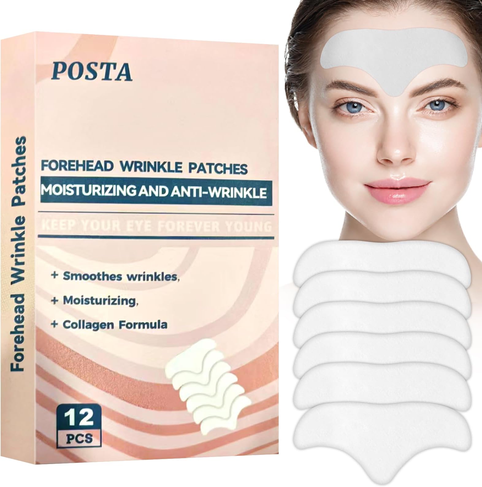 Amazon.com : Medimama Collagen Forehead Wrinkle Patches, Anti-Wrinkle ...