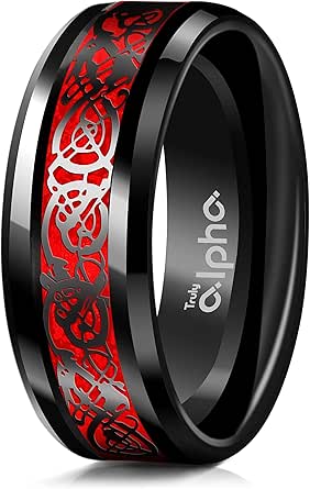 Truly Alpha - Anillos de boda de dragón celta | Alianzas de boda de ...