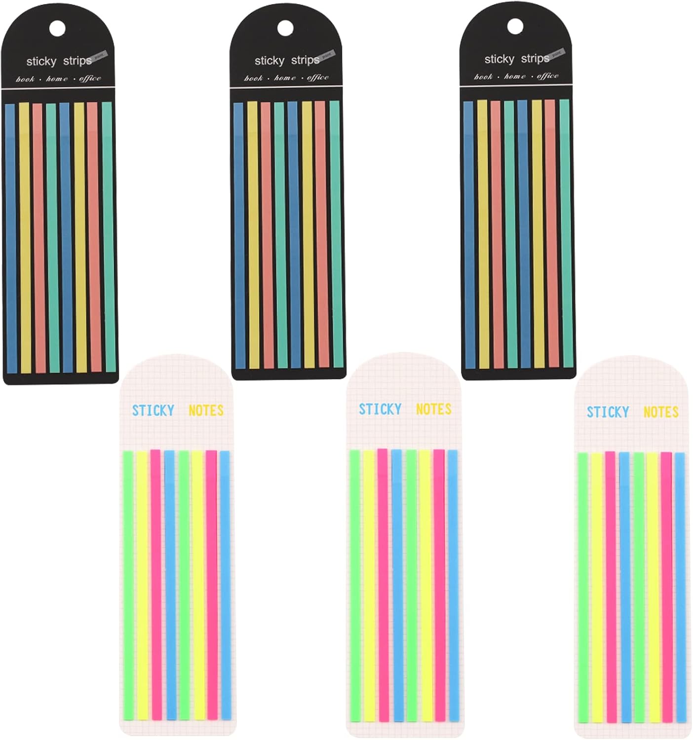 Dreamty 960Pcs Sticky Strips Transparent Sticky Note Pads Set Long Page ...