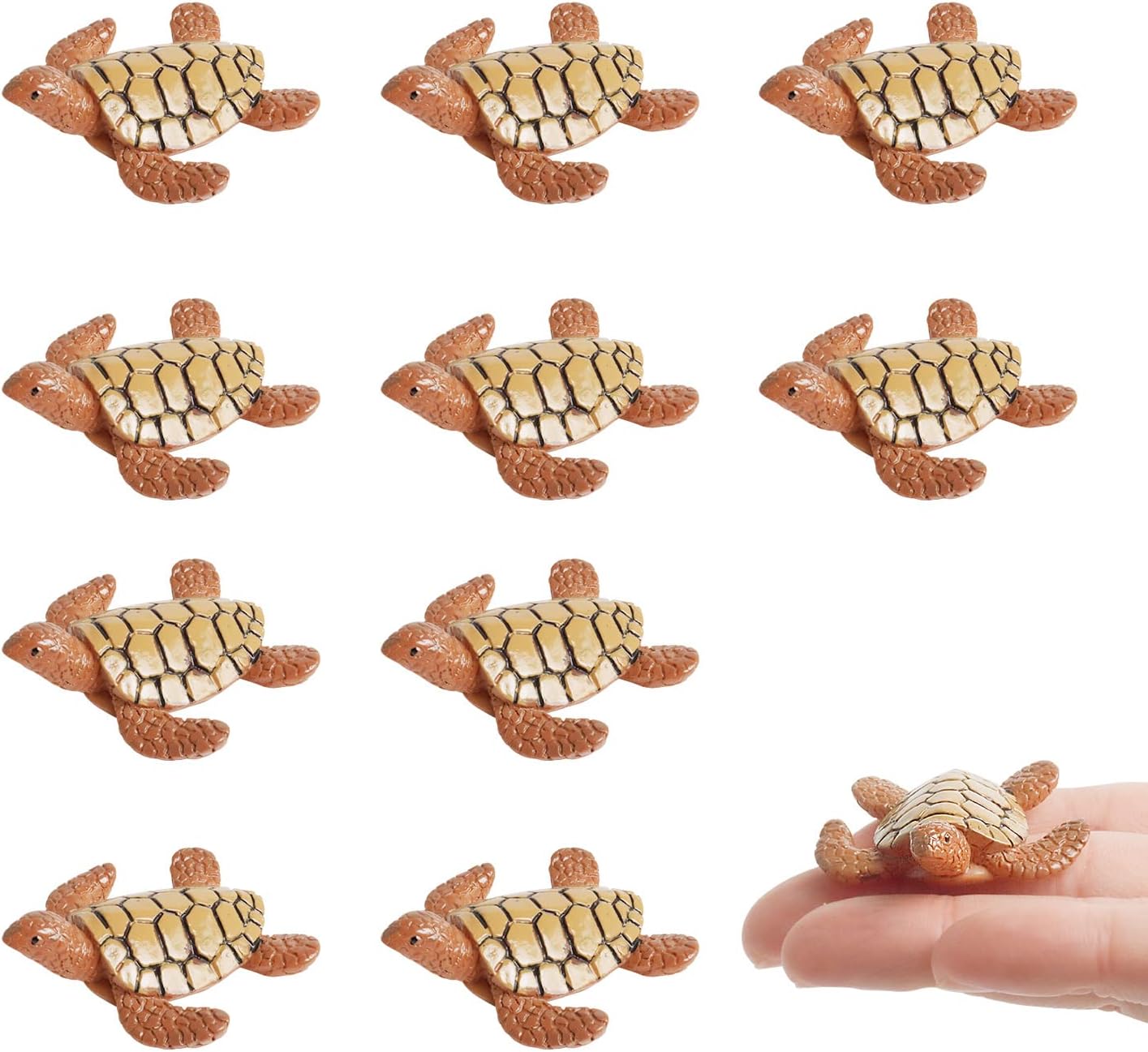 Amazon.com: LONCESS Miniature Sea Turtle Figurine, Mini Sea Turtle ...