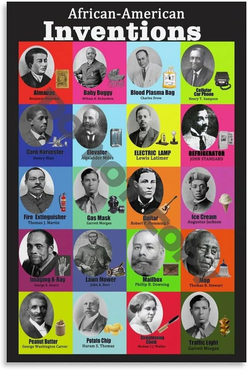 Amazon.com: African American Inventions Poster Black History Famous ...