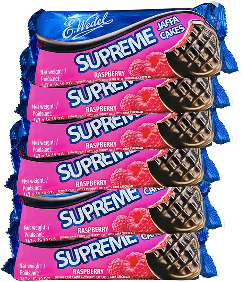 E Wedel Supreme Jaffa Cakes Raspberry Flavour - Biscuit with Fruit ...