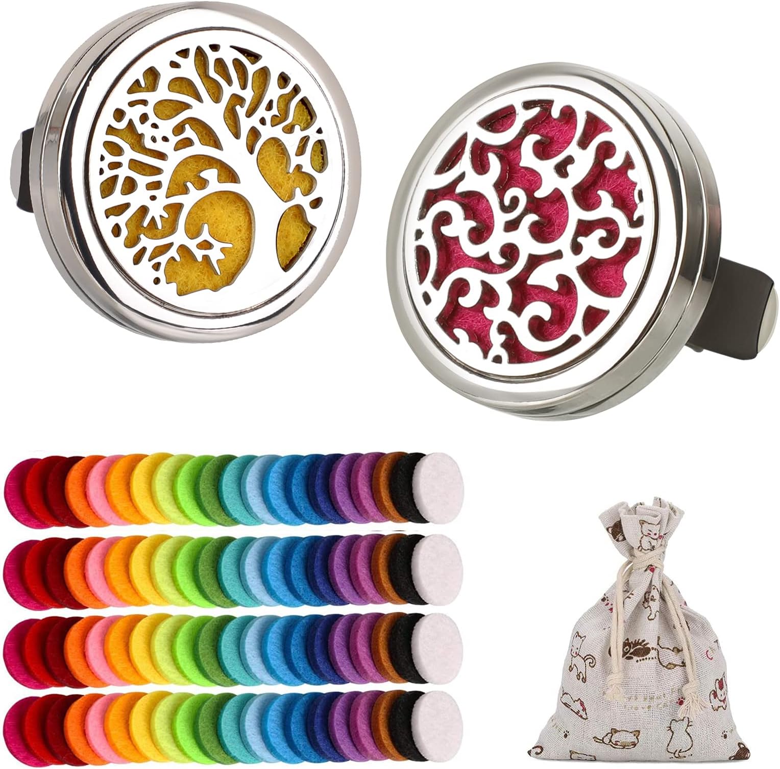 4 Stücke Auto Aromatherapie Diffusor,Vent Clip,Auto aromatherapie ...