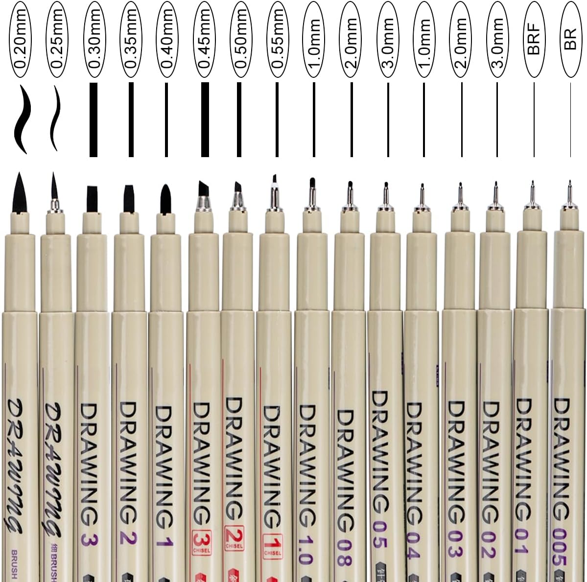 Amazon.com : Muchcute Micro Fineliner Drawing Art Pens: 12 Black Fine ...