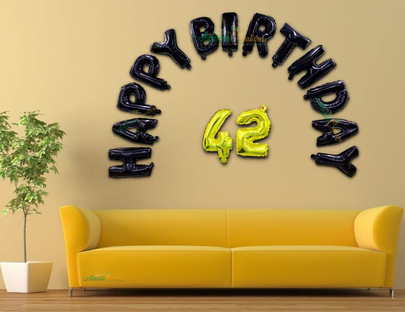 Buy Almoda Creations® Happy 42nd Birthday Decoration Set, 42nd Happy ...