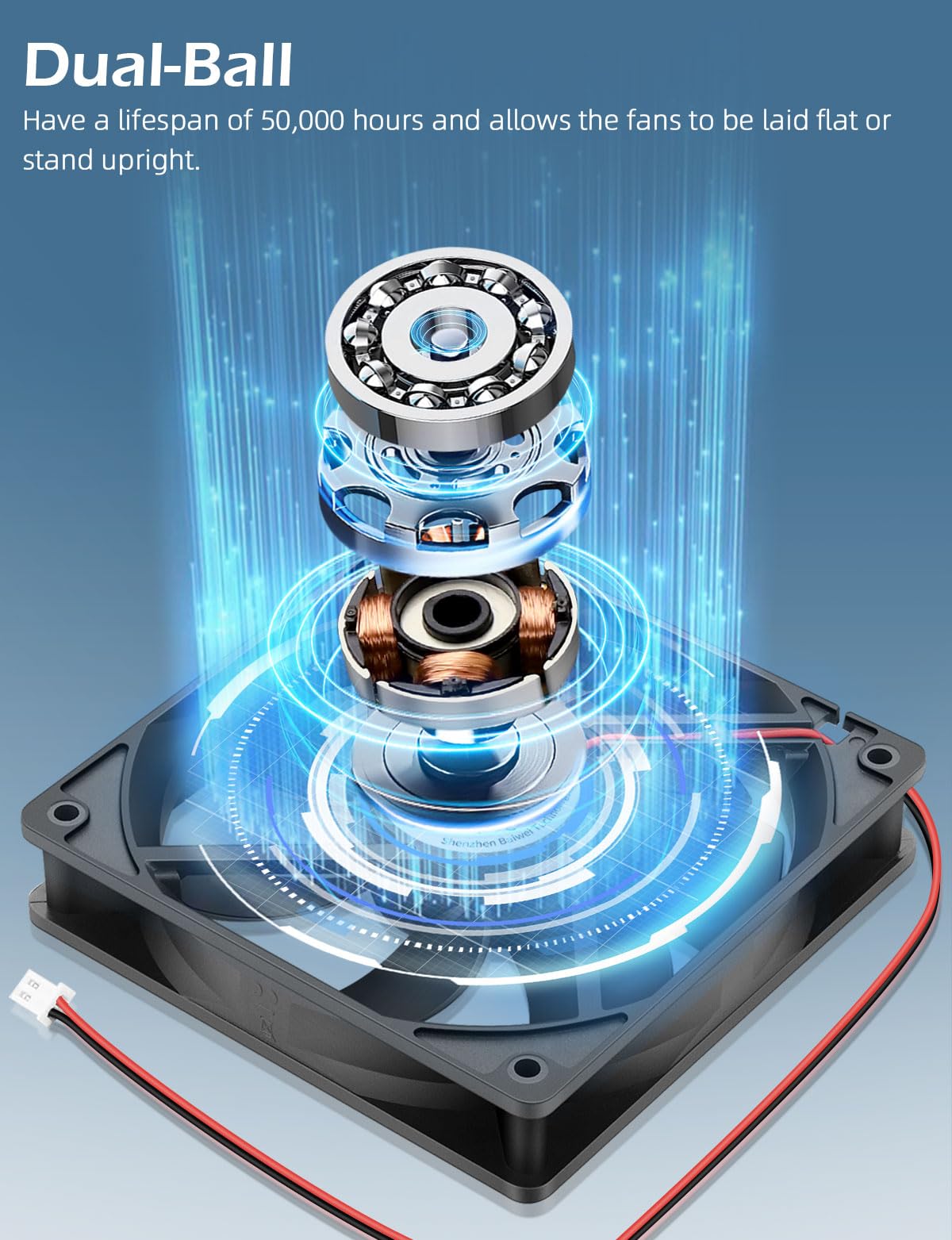 Snapklik.com : 120mm X 25mm 12V DC Brushless Cooling Fan Dual Ball High ...