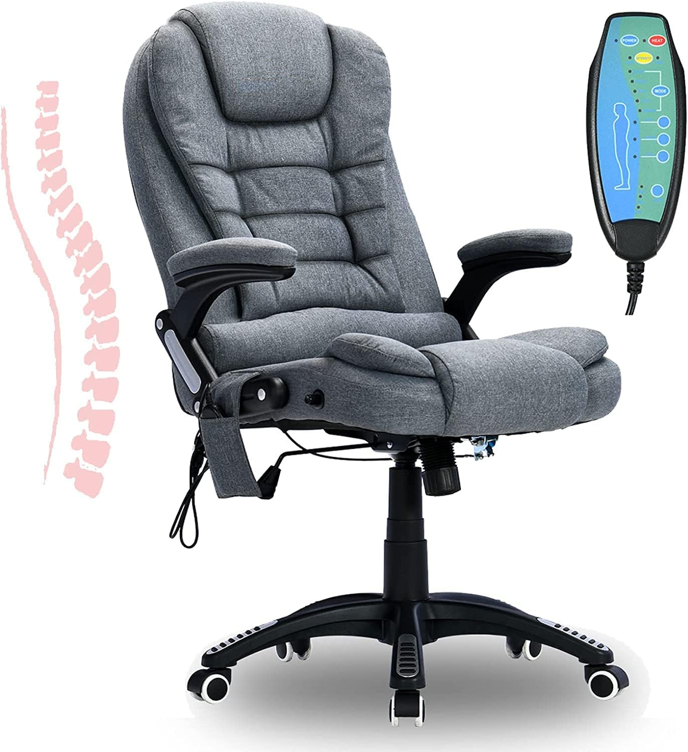 4 EVER WINNER Ergonomic Office Chair with Massage and Heat，Big and Tall ...