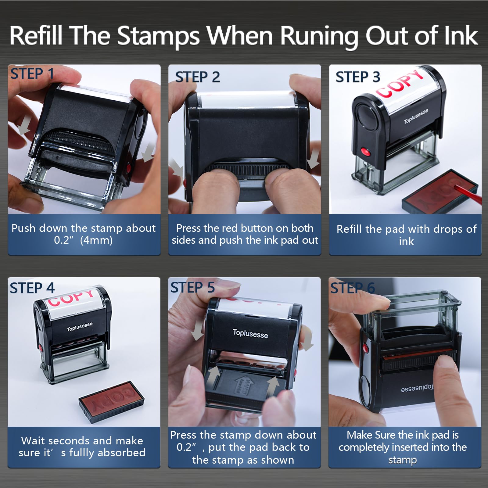 Snapklik.com : Toplusesse Not My Job Stamp Self Inking Novelty Message ...
