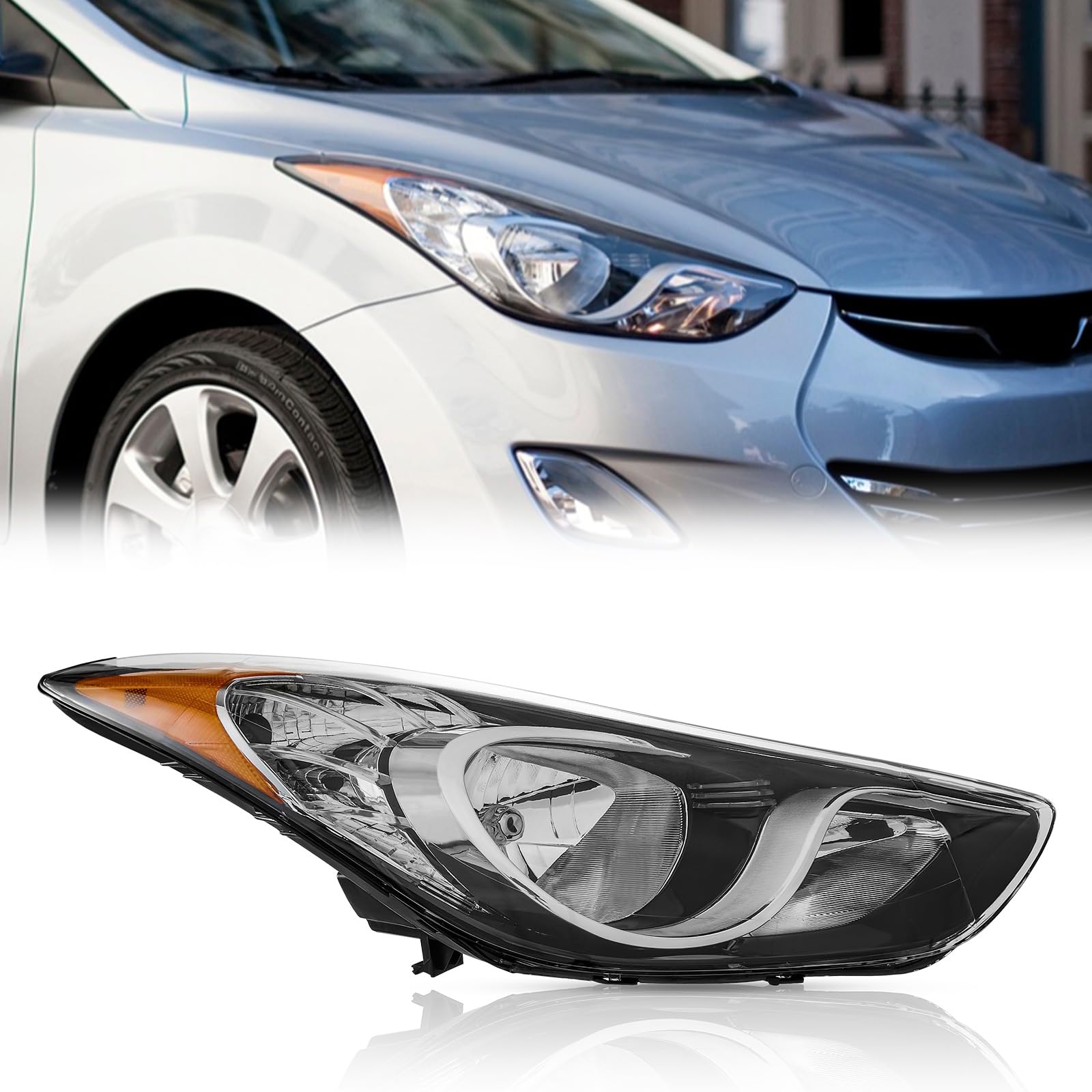 Snapklik.com : TODO Headlight Assembly For ELANTRA 2011 2012 2013 92102 ...