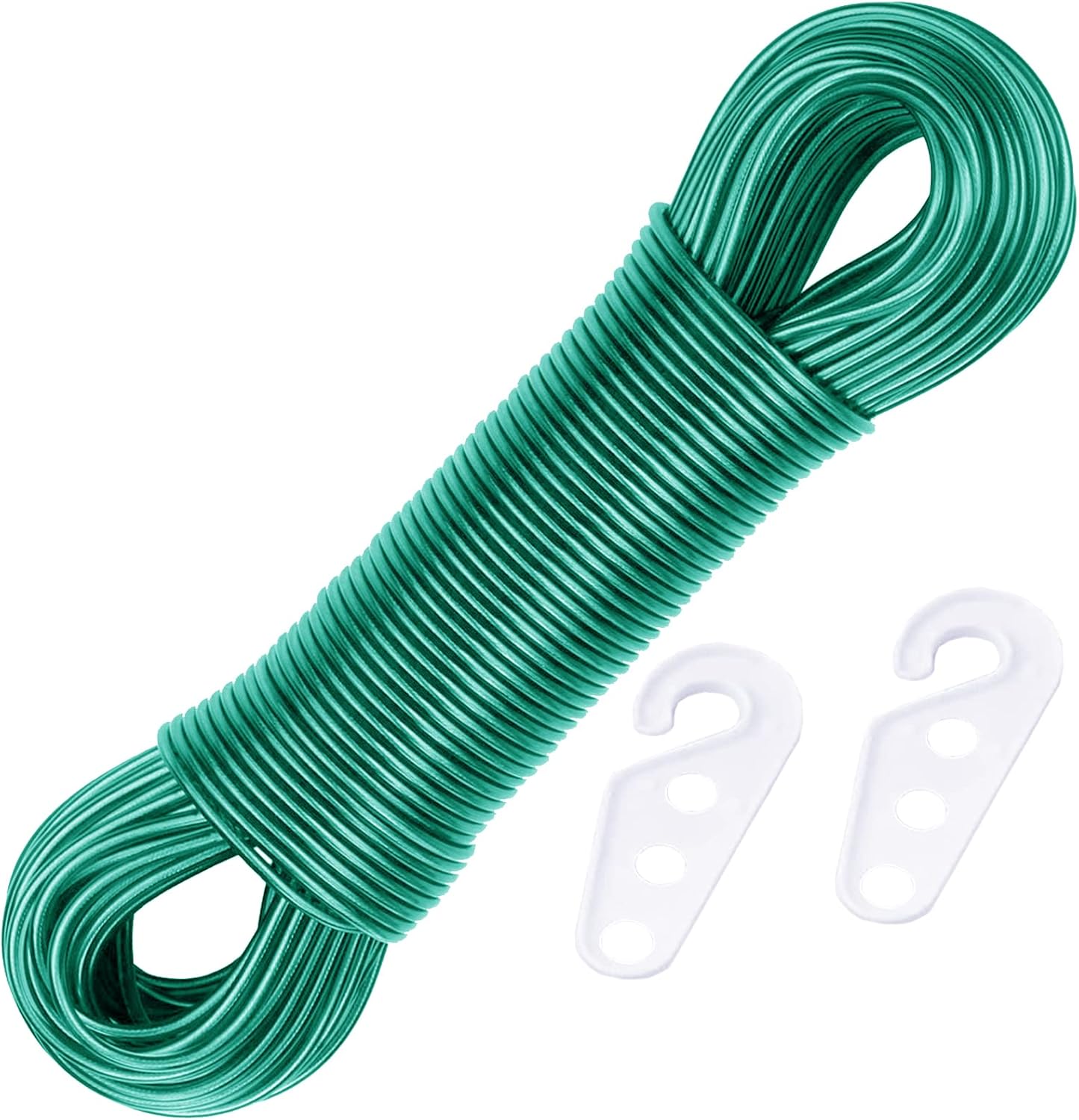 60M Washing Line Rope Full Steel Core, Heavy Duty Clothes Line, Wall ...