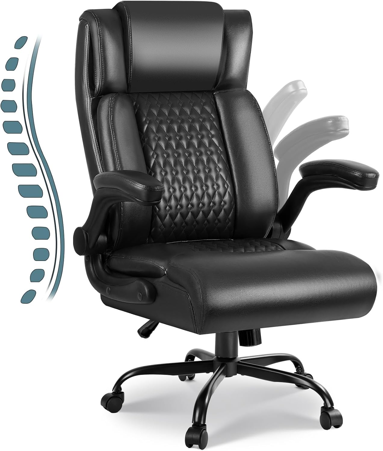 Amazon.com: LEMBERI Big and Tall Executive Office Chair 400lbs ...