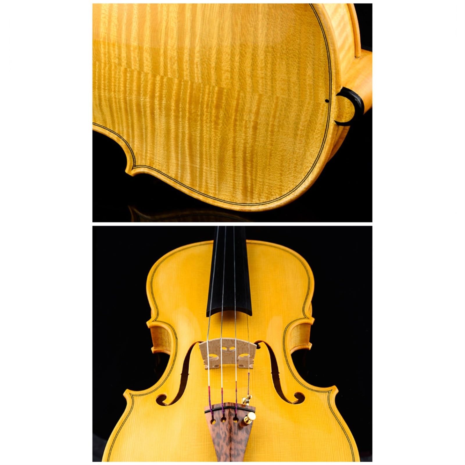 Yellow Violin Stradivari Song Master Drawing/Inlay Violin 4/4 Yellow