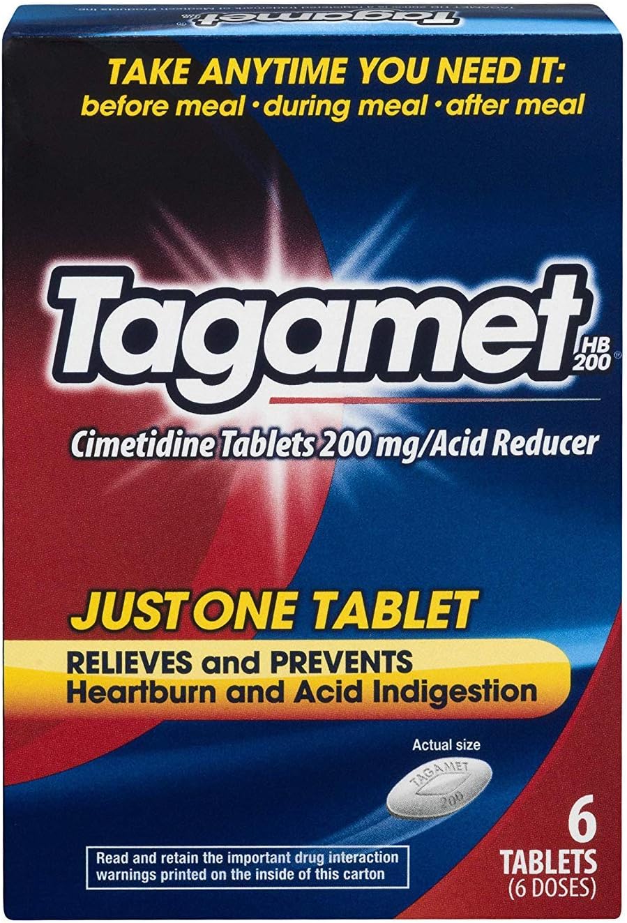 Amazon.com: Tagamet HB 200mg, 6 Tablets (Pack of 3) : Health & Household