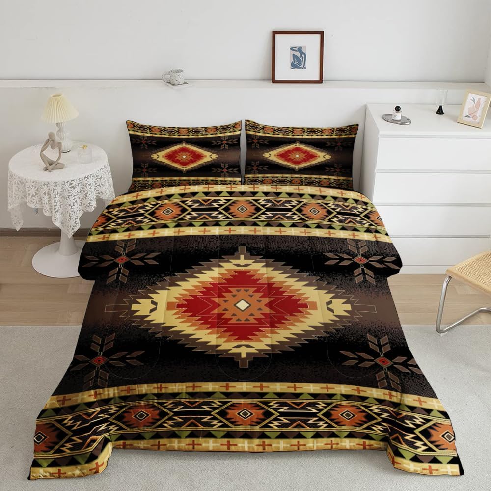Amazon.com: SATIGI Native American Bedding - Native American Black and ...