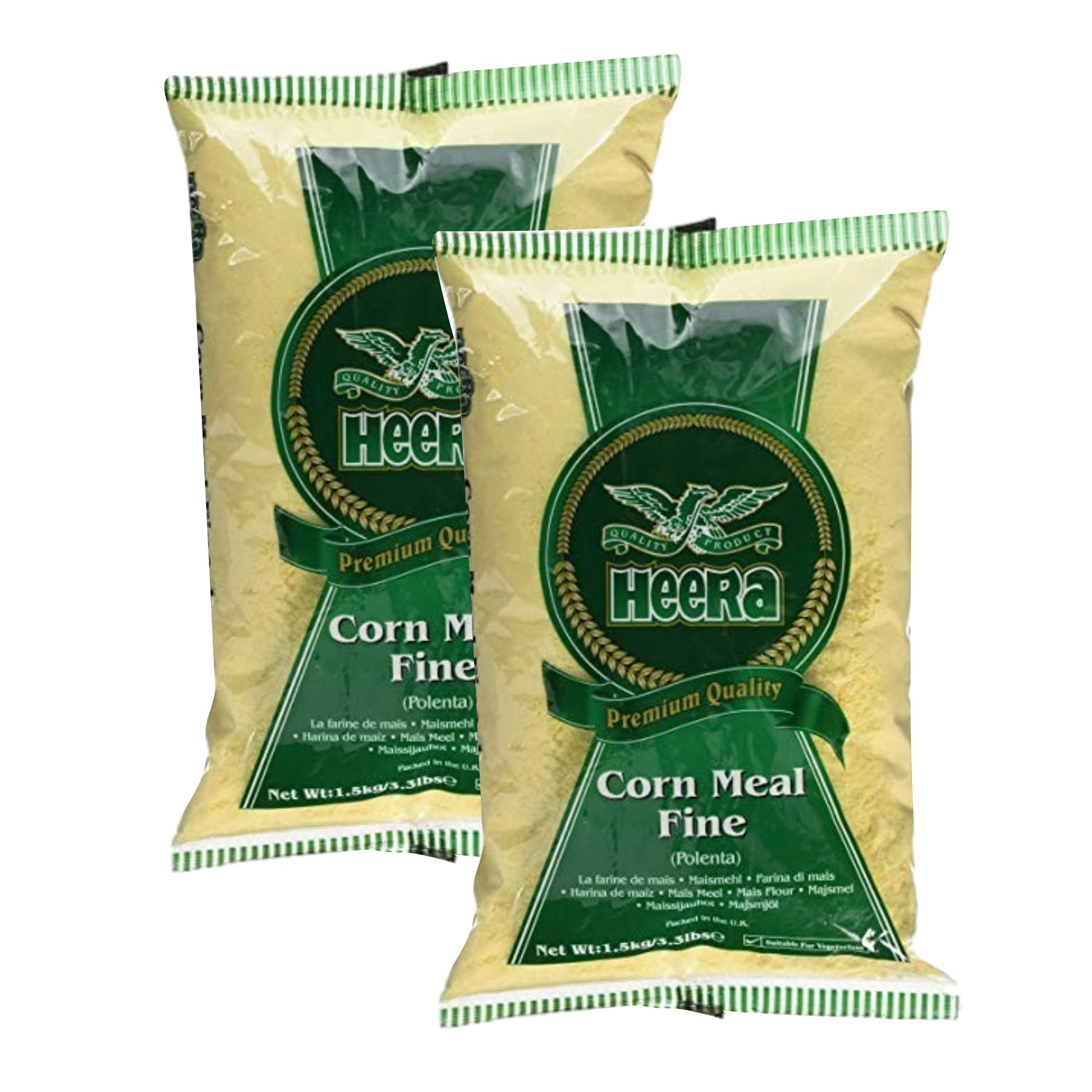 Heera Corn Meal Fine (1.5kg) (Pack of 2) - Made from Dried Maize & Used ...