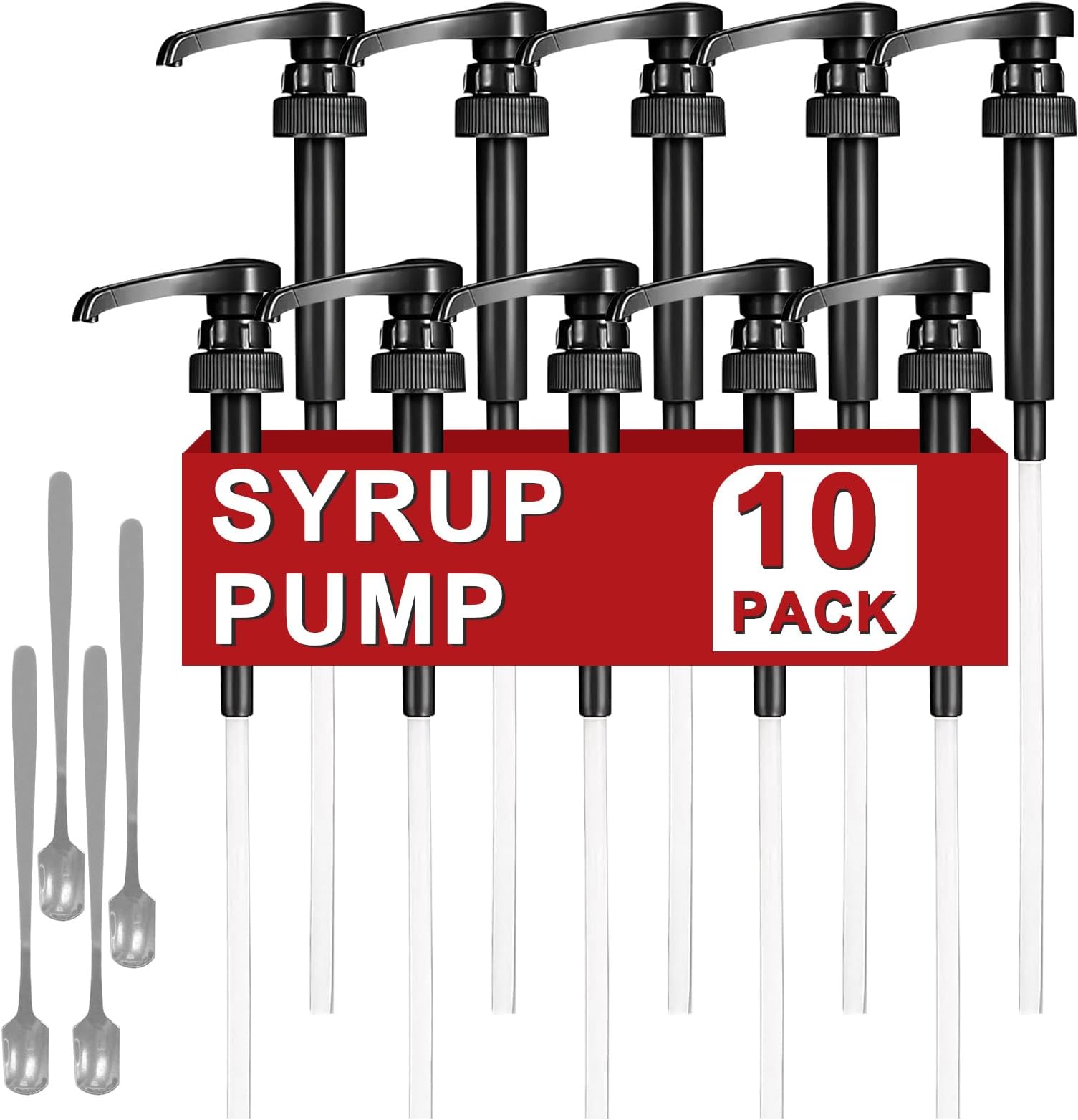 Amazon.com: Zopeal 8 Pieces Coffee Syrup Pump Dispenser Fits 750ml/25 ...